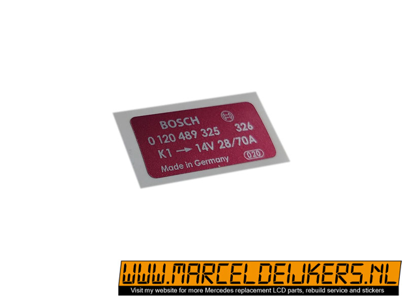 Mercedes Stickers: Mercedes alternator bosch 0120489525 / 526 70A
