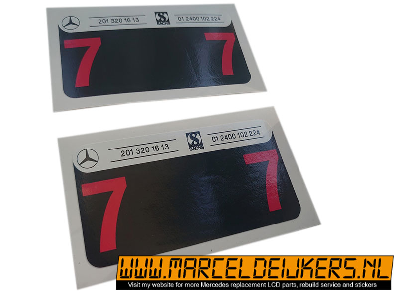 Mercedes Stickers: 2013201613 sachs mercedes 190E 16v SLS sachs shocks